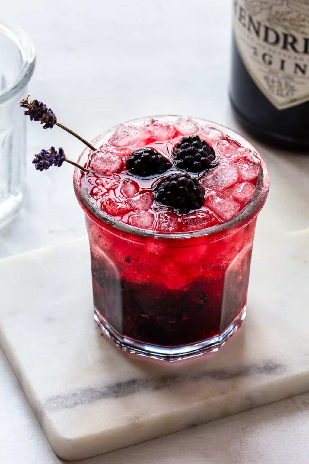 Blackberry Gin Cocktail With Lavender Syrup - Cooking With Elo