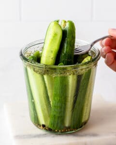 Pickled Baby Cucumbers - Cooking With Elo