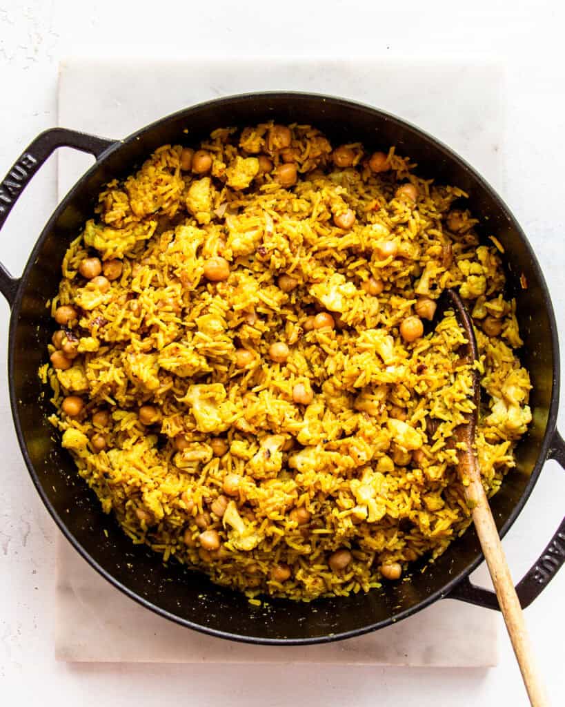1-Pan Lemon Rice Pilaf With Cauliflower - Cooking With Elo