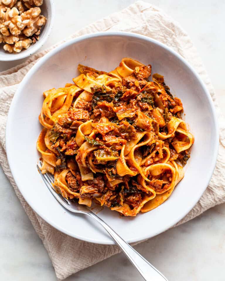 Vegan Unstuffed Cabbage Roll Pasta - Cooking With Elo