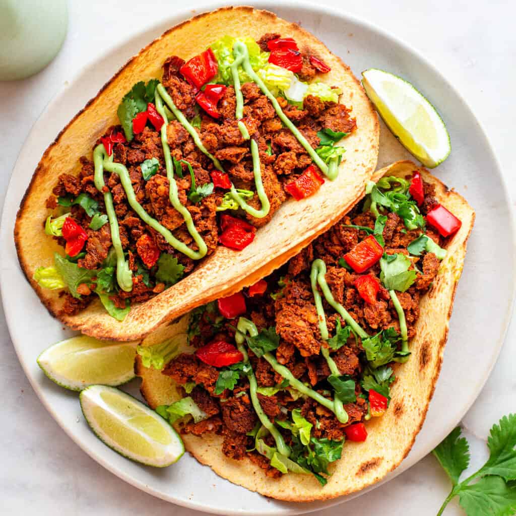 Vegan Walnut Chorizo Tacos - Cooking With Elo